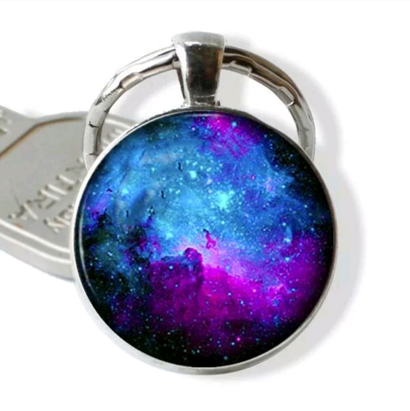 Accessories | New Galaxy Nebula Silver Tone Keychain | Poshmark